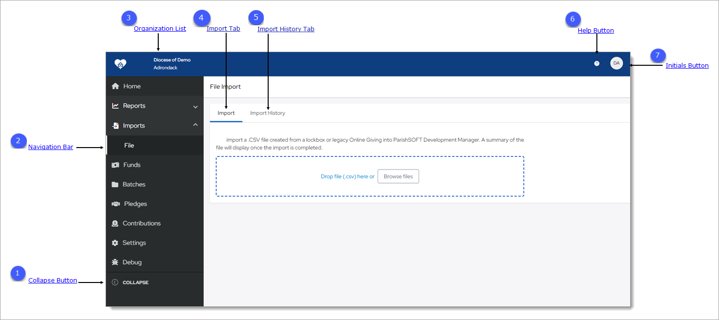 About the File Import Page